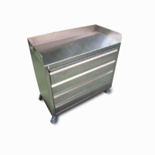 Klik og se Rustfri værktøjsvogn med skuffer, 1000x500x840, TSD4 – HandyDK