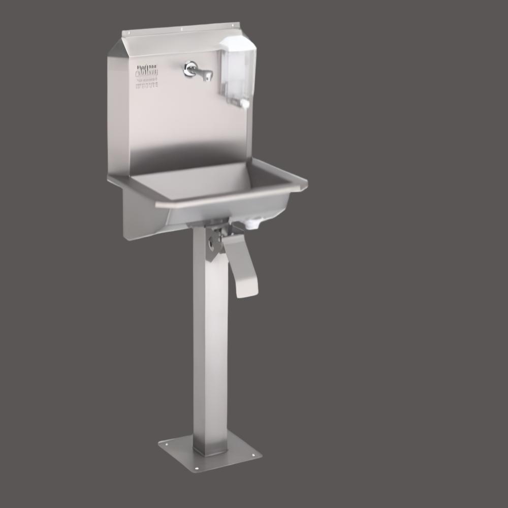 Klik og se Rustfri håndvask med fod og 1 hane - uden/med vandvarmer, WT ...