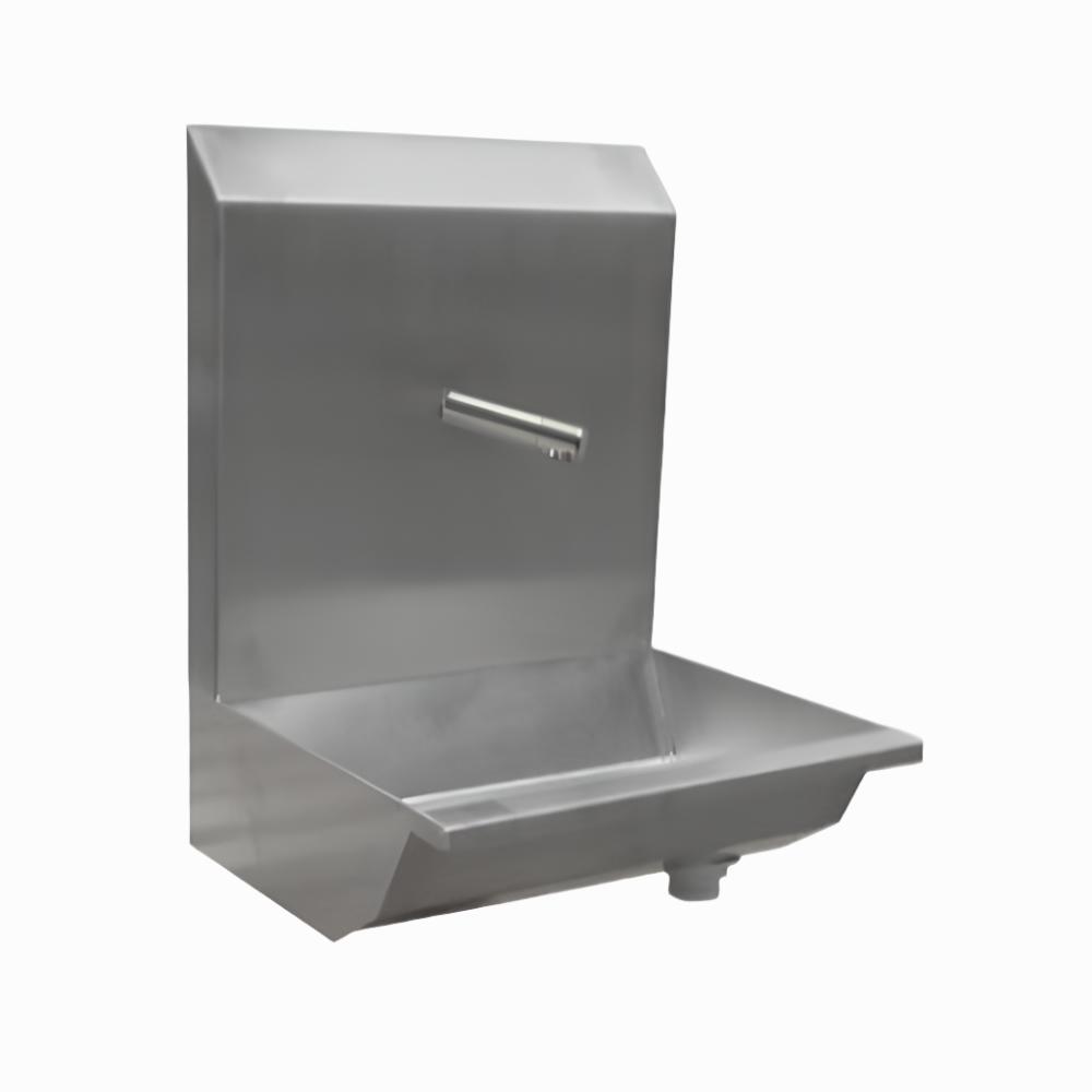 Rustfri håndvask med batteri og 1 hane, 405x373x525, WTBAT