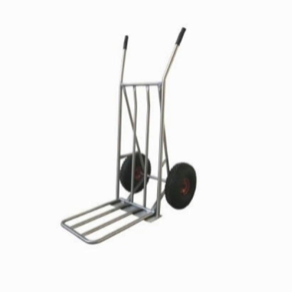 Rustfri sækkevogn med udfaldsramme, 420x1150, 250kg